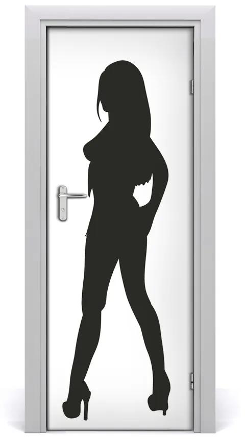 Fototapeta na dveře silueta ženy 95x205 cm