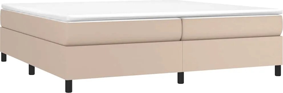 Rám postele s boxspringem cappuccino 200x200 cm umělá kůže 3121070