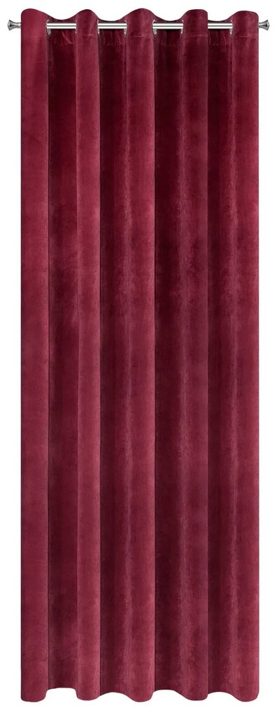 ZATEMŇOVACÍ ZÁVĚS NA KROUŽCÍCH VILLA 140X250 CM BORDOVÁ