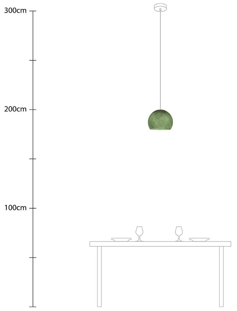 creative cables Závěsná lampa se stínidlem kupole z PE vlákna, polyester Barva: Olivově zelená, Průměr: XS - Ø 25 Cm