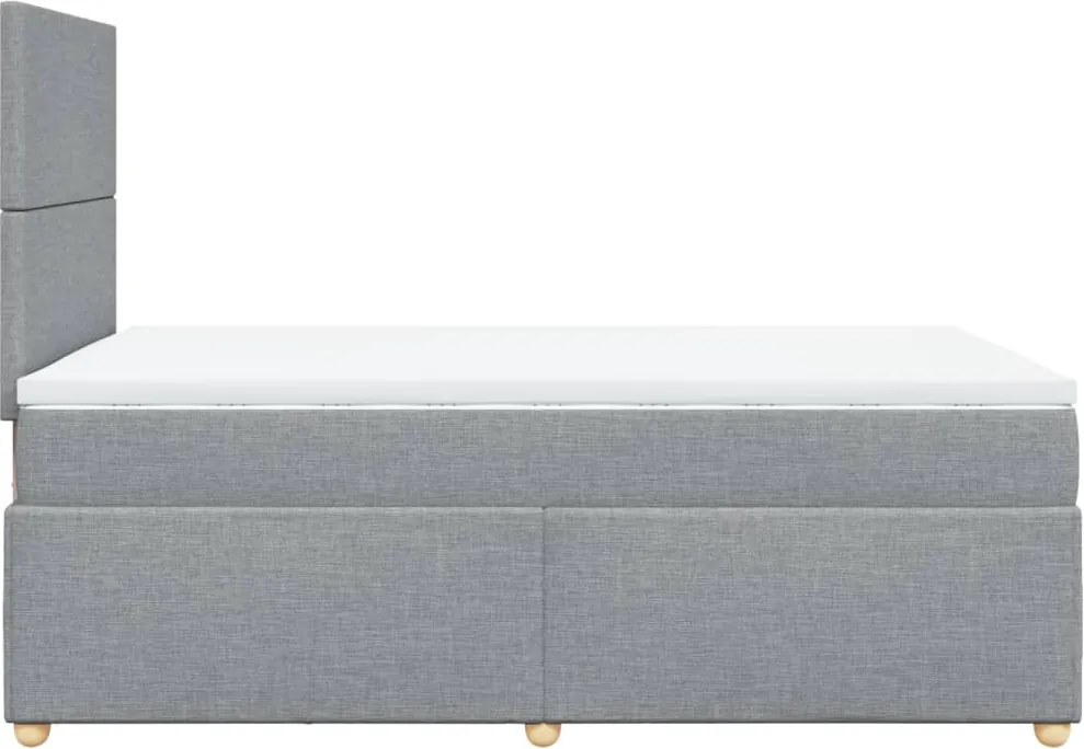 Box spring postel s matrací světle šedá 120 x 200 cm textil 3291240