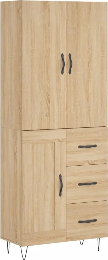 Skříň highboard dub sonoma 69,5 x 34 x 180 cm kompozitní dřevo 3198108