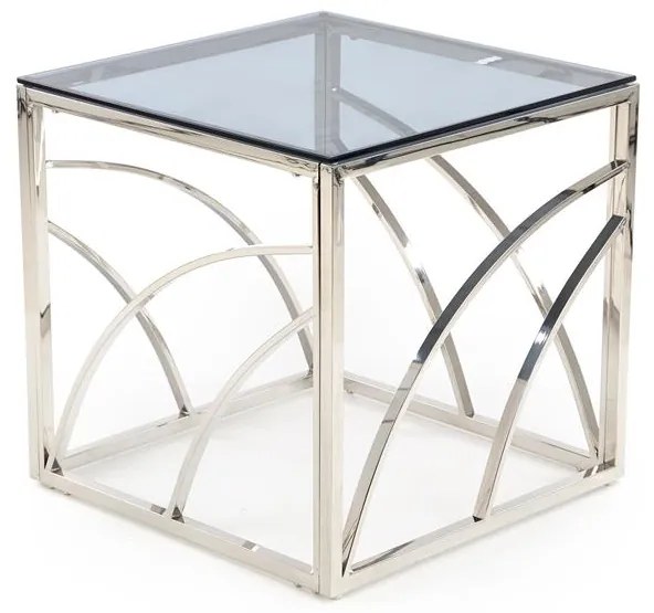 HALMAR UNIVERSE konferenční stolek čtverec stříbrný
