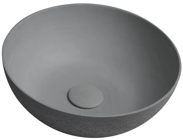 Sapho Sapho, FORMIGO betonové umyvadlo na desku, primer 39cm, šedá, FG317