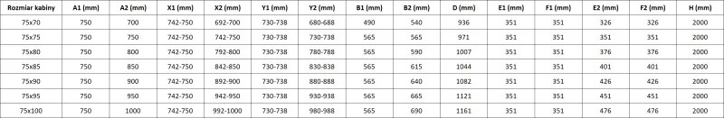 Mexen Lunar-F Duo, skládací sprchový kout 75 x 70 cm, 8mm čiré sklo, ocelový profil, 836-075L-070P-97-00