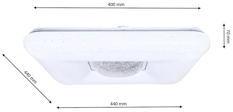 Stropní LED svítidlo Yax, 1x LED 24w, 3000-6000k, w, s ovladačem