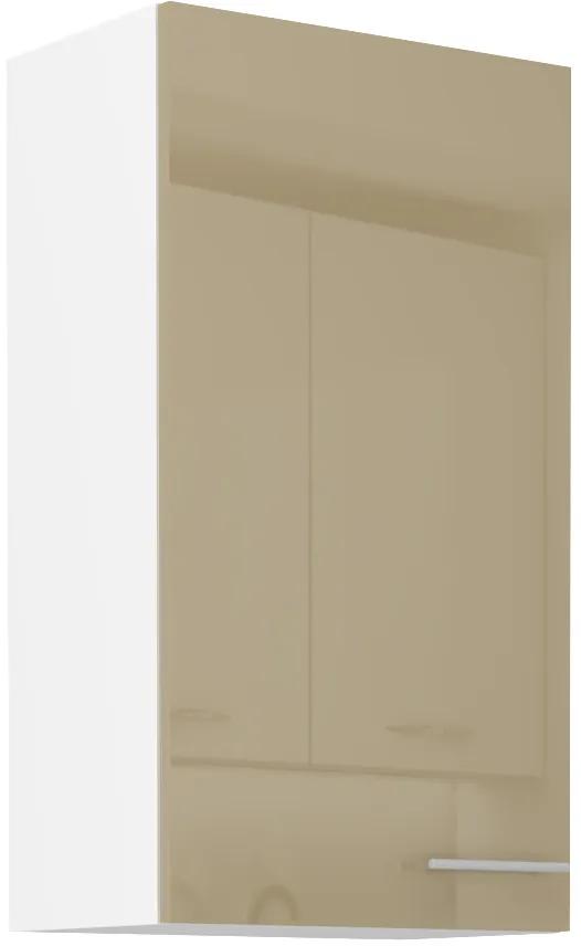 STL 50 cm skříňka horní jednodveřová LARA (výška 90 cm) Barevné provedení: Bílá / Cappucino lesk