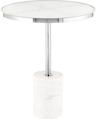 Odkládací stolek Lana 525 stříbrná / bílá