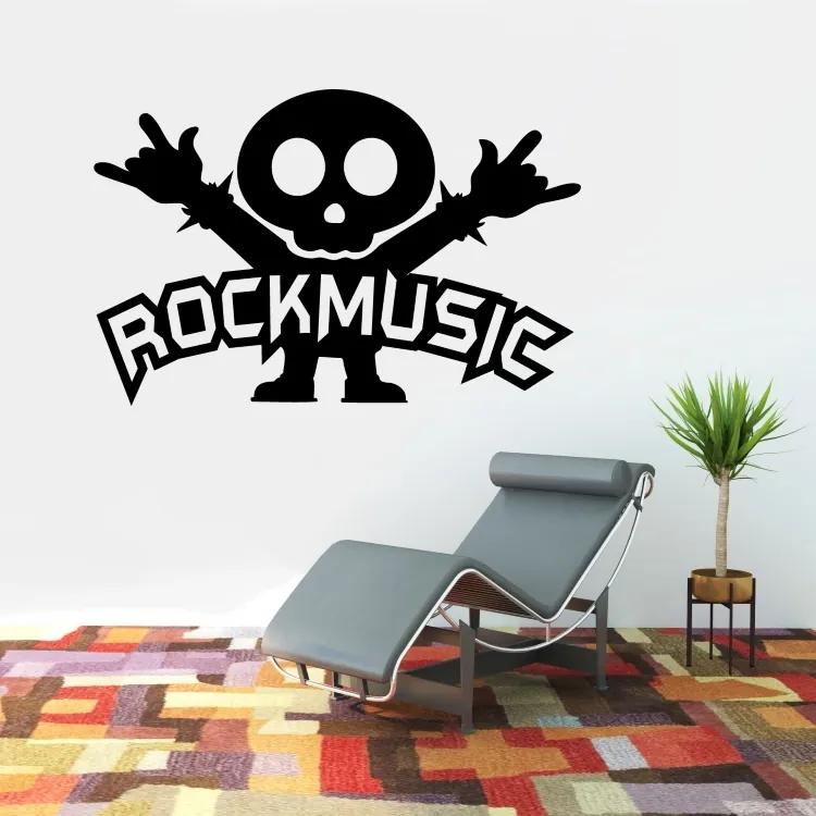 Rockmusic rokér - vinylová samolepka na zeď 80x52cm