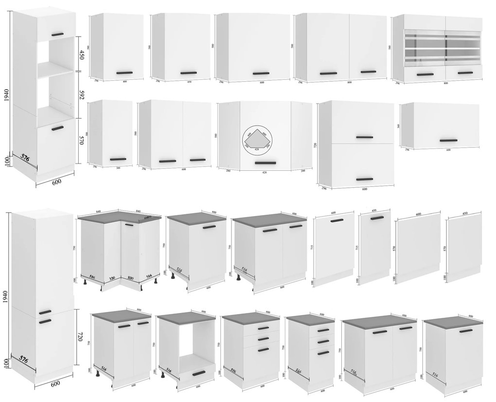 Kuchyňská skříňka Belini Premium Full Version horní 30 cm bílý mat  TOR SG30/0/WT/WT/0/B1/PP