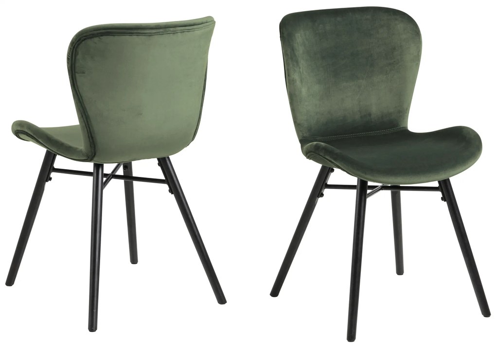 Bighome - Jídelní židle BATILDA, zelená, černá