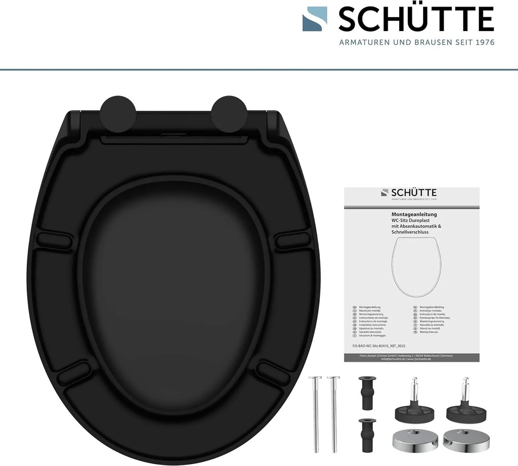 Eisl Sanitär WC prkénko Duroplast Soft Close Schwarz 82410