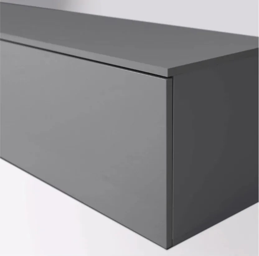 TV stolek 2,4 šedý lávový lesk Legs Box