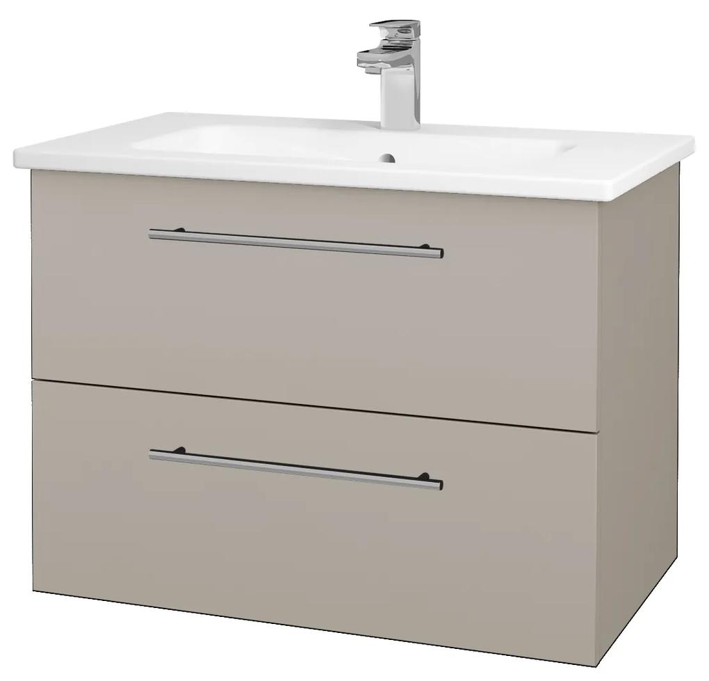 Dřevojas Koupelnová skříň GIO SZZ2 80 Varianta: N01 Bílá lesk / Úchytka T04 / D15 Nebraska