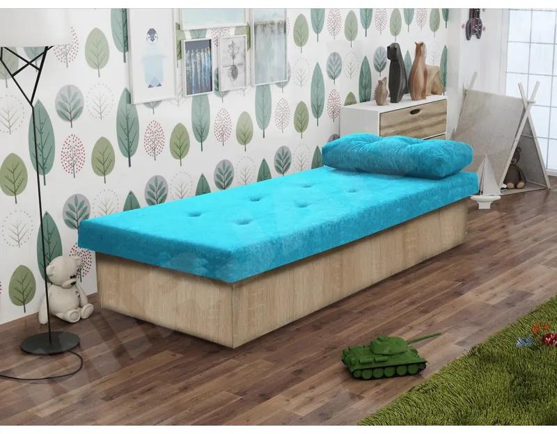 Jednolůžková postel Nikroguta, Úložný prostor: s úložným prostorem, Barva: bílý, Potah: Suedine 24