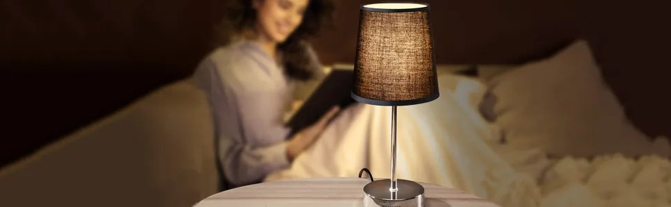 Stolní lampa Lumière sada 2 ks antracitová 32x13x13cm