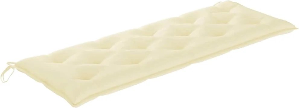 Stohovatelná zahradní lavice s poduškou 159 cm masivní teak 3063323