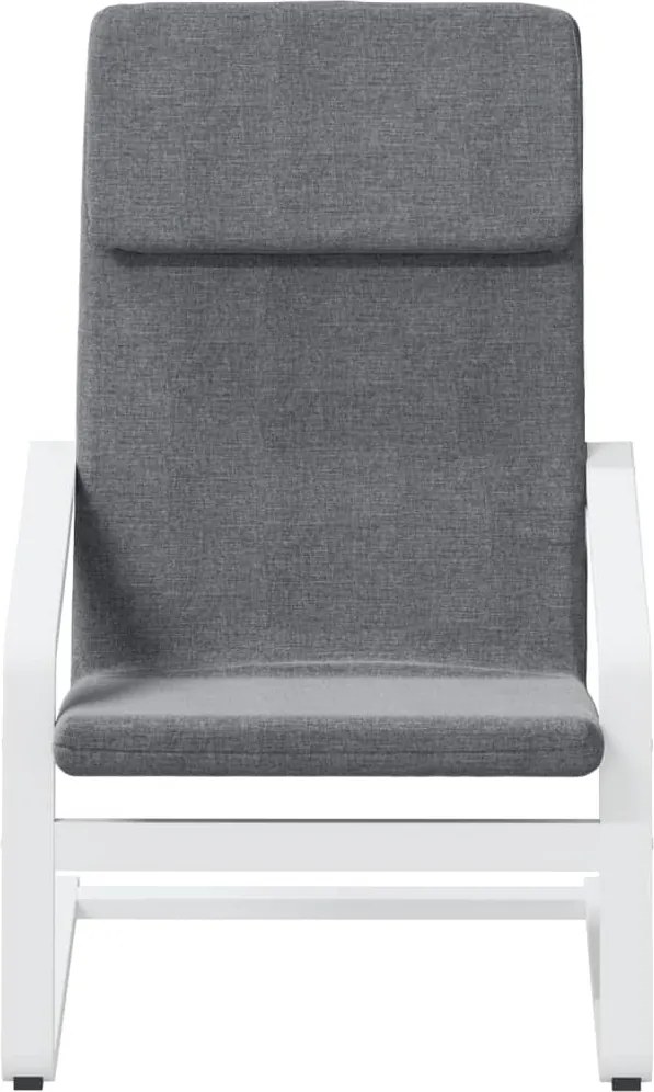 Relaxační křeslo s podnožkou tmavě šedé textil 3154414