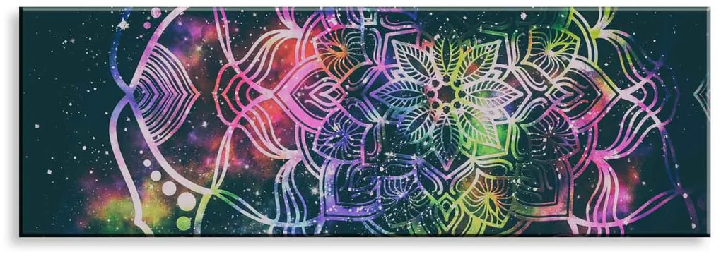 Obraz barevná magická mandala Velikost (šířka x výška): 120x40 cm