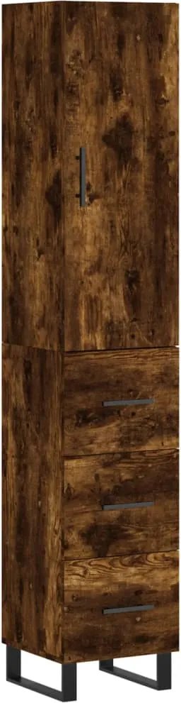 Skříň highboard kouřový dub 34,5 x 34 x 180 cm kompozitní dřevo 3198878