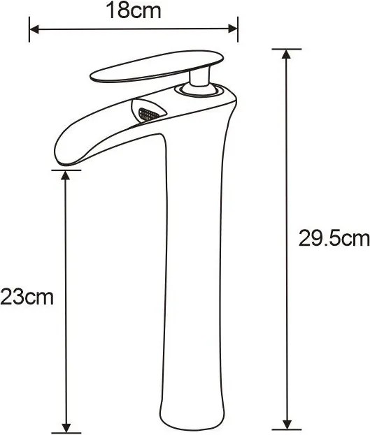 Mexen Lyra vysoká umyvadlová baterie, chromová, 745310-00