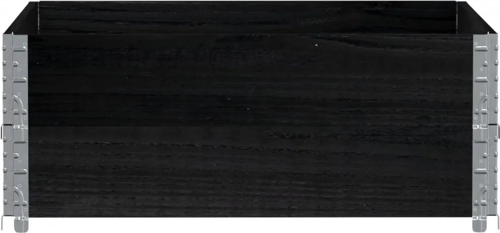 Zahradní truhlík černý 100 x 100 cm masivní borové dřevo 3295400