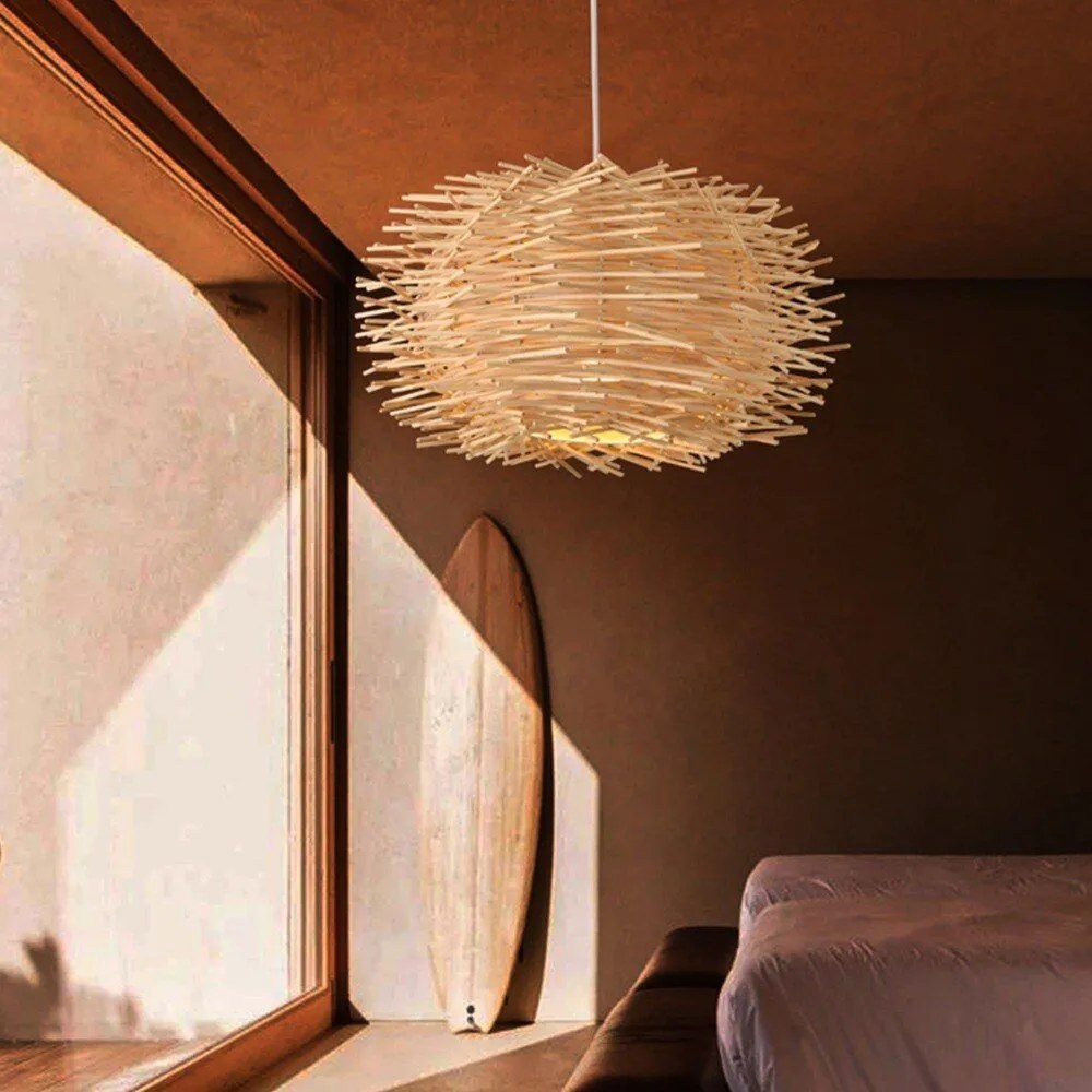 Toolight Toolight, stropní svítidlo BOHO NATURAL 1xE27 APP1486-1CP, přírodní hnědá, OSW-05942