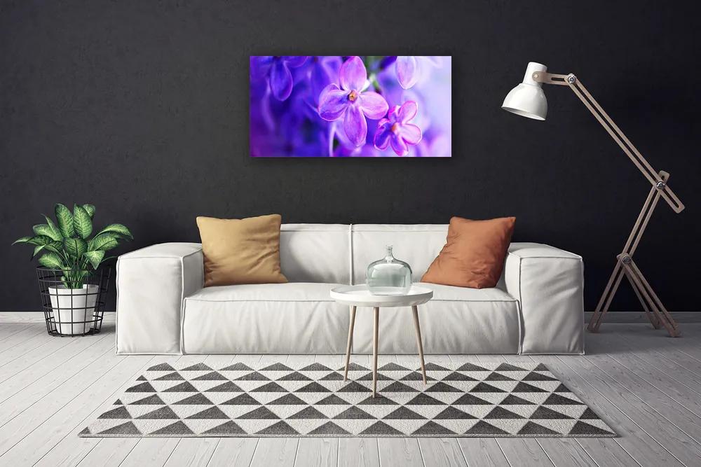 Obraz na plátně Fialové Květiny Příroda 140x70 cm