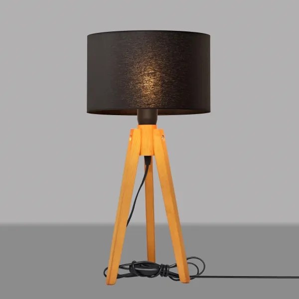 Stolní lampa ALBA 1xE27/15W/230V černá/dub