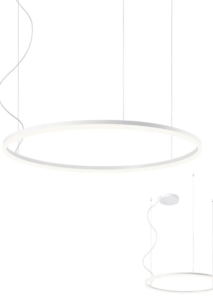 Světla a lustry REDO GROUP Redo Orbit lustr na lanku 01-1914/bílá barva/LED 55W/80cm/4000K Stmívání: Dali