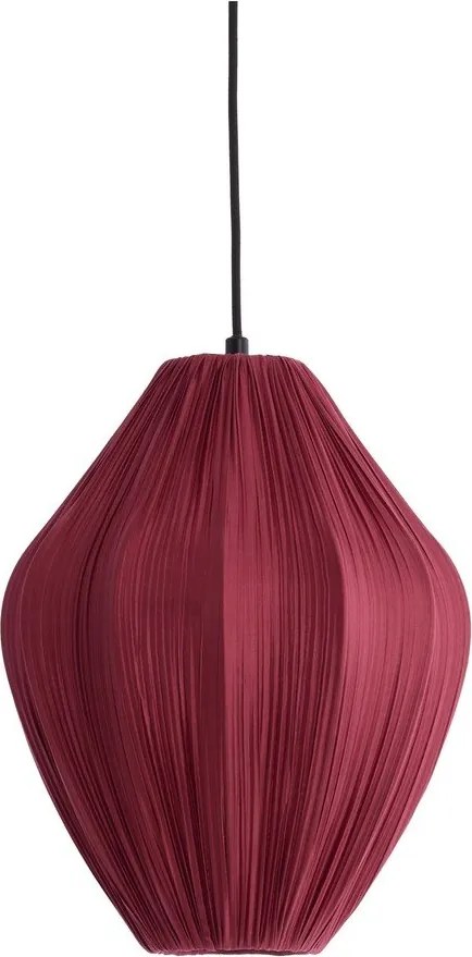 Vínové závěsné svítidlo s textilním stínidlem ø 12 cm Verita – Light & Living