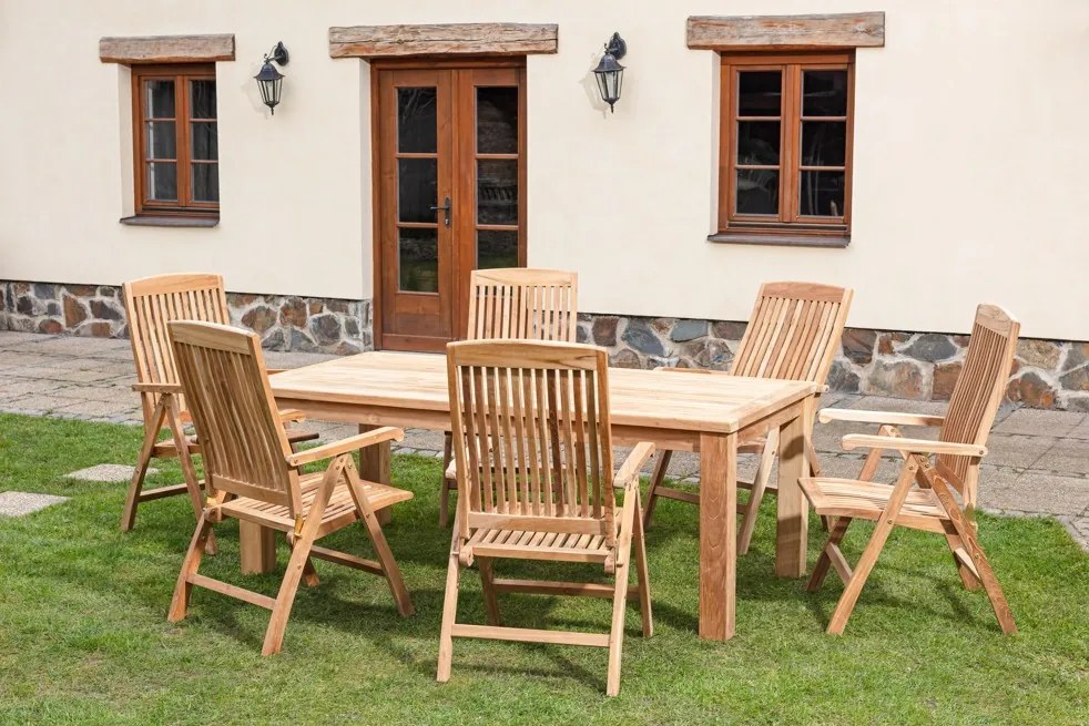 Zahradní nábytek America teak set 1+6