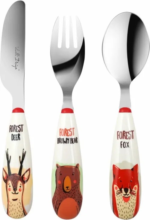 3dílná sada dětských příborů Vialli Design Forest