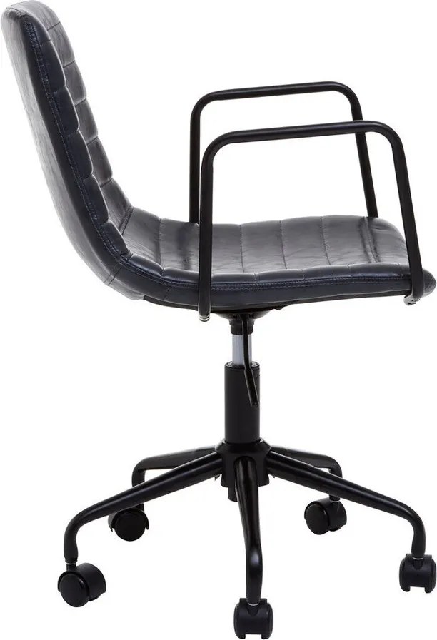 Tmavě šedá kancelářská židle z imitace kůže Forbes – Premier Housewares
