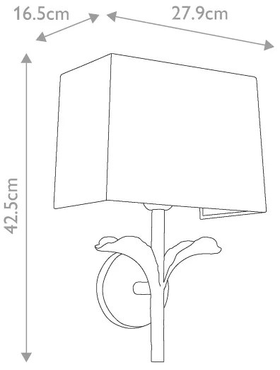 Feiss FE-GEORGIA1 - Nástěnné svítidlo GEORGIA 1xE27/60W/230V