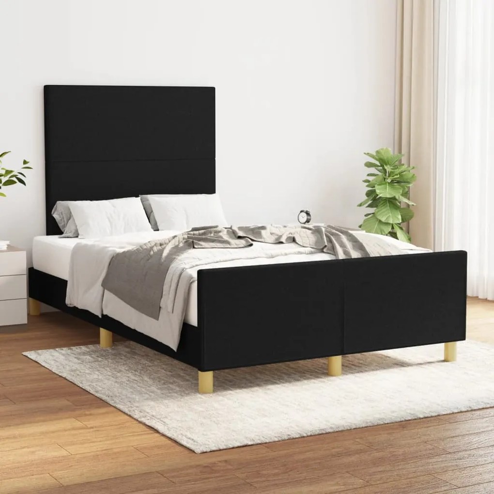 Rám postele bez matrací černá 120x190 cm textil 3270501