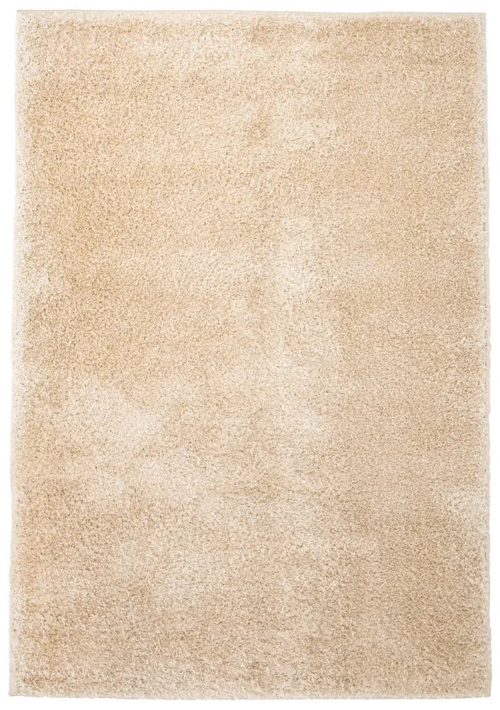 Kusový koberec s vysokým vlasem - béžový | 140x200 cm