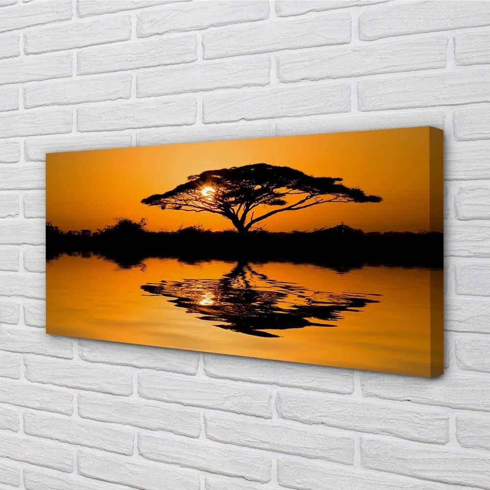 Obrazy na plátně Sunset tree 140x70 cm