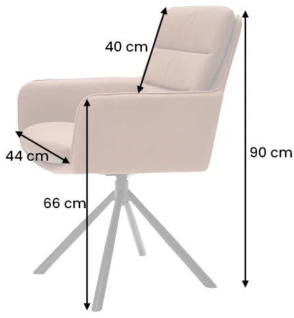 Designová otočná židle Maddison koňaková