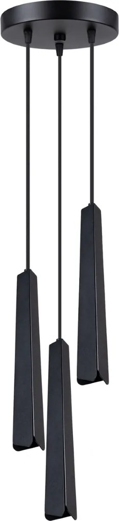 Sollux Lighting Závěsná lampa PRYSM 3P černá
