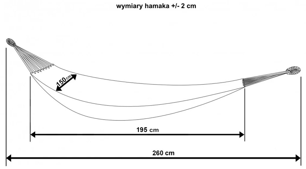 Hamaka classic pro 2 osoby 200x150cm ROYOKAMP