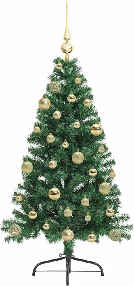 Umělý osvětlený vánoční stromeček Zelená 120 cm PVC 3396993