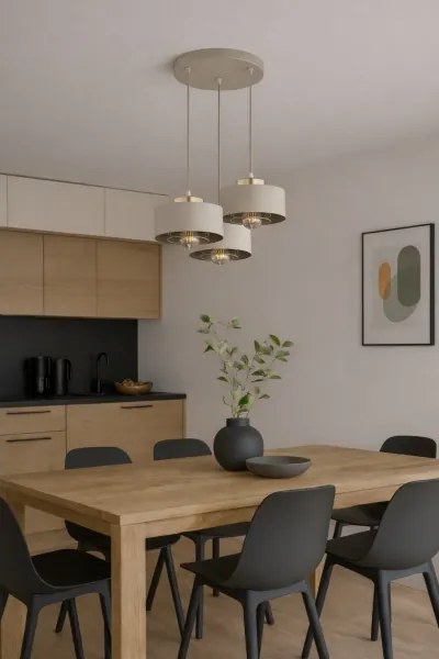 BRILAGI - Lustr na lanku SPRING 3xE27/60W/230V béžová/zlatá