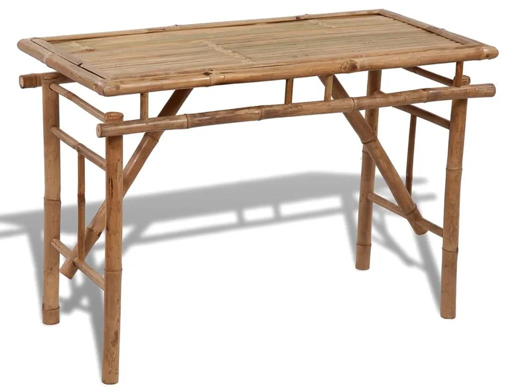 41505 vidaXL Skládací zahradní stůl 120 x 50 x 77 cm bambus