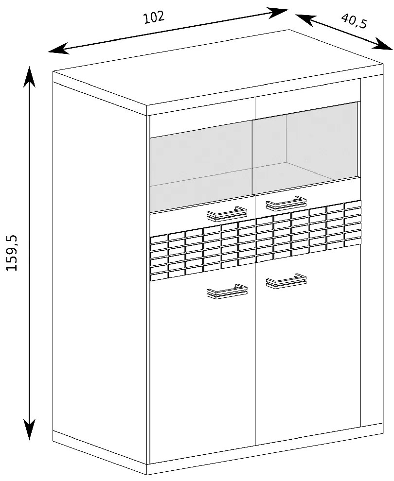 Obývací stěna Natural - sestava D - dub ribbeck