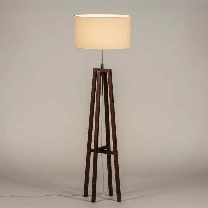 Stojací designová lampa Paola Crema Maison and Dark Wood