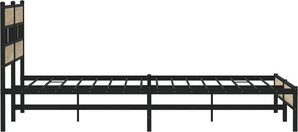 Kovový rám postele bez matrace dub sonoma 183 x 213 cm 3308496