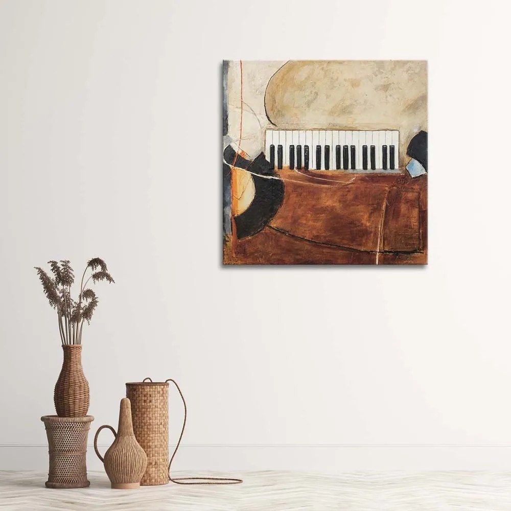 Gario Obraz na plátně Abstraktní klávesy klavíru Rozměry: 30 x 30 cm