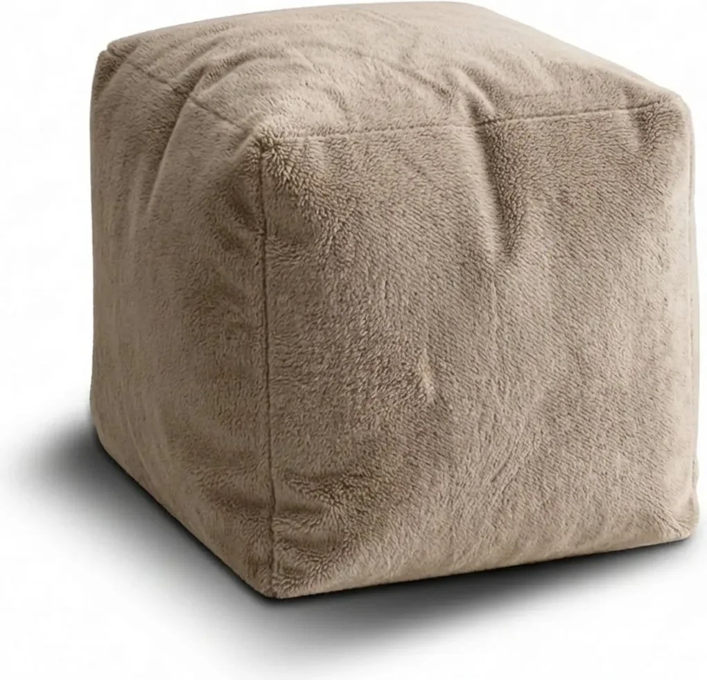 Sablio Taburet Cube SOFTY - Sand  - 60x60x60 cm