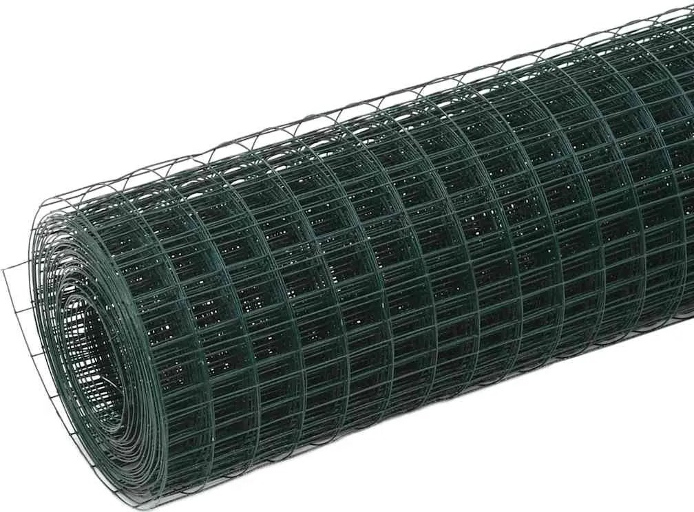 Pletivo ke kurníku ocel PVC vrstva 25 x 1,5 m zelené 143635